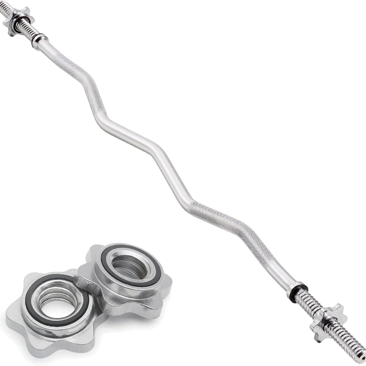 Body Revolution 1.2m EZ Barbell Bar with Spinlock Collars – Monster Shop UK