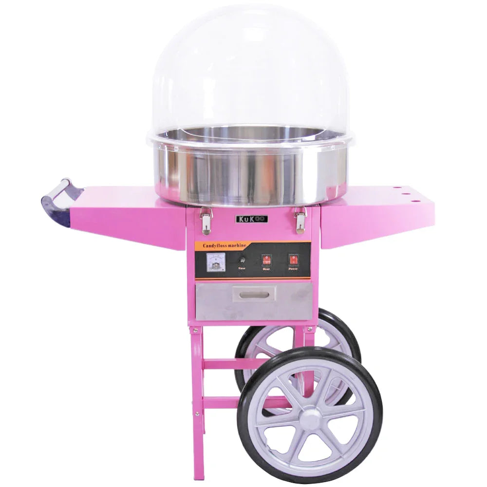 KuKoo Candy Floss Machine with Cart & Protective Dome – Monster Shop UK
