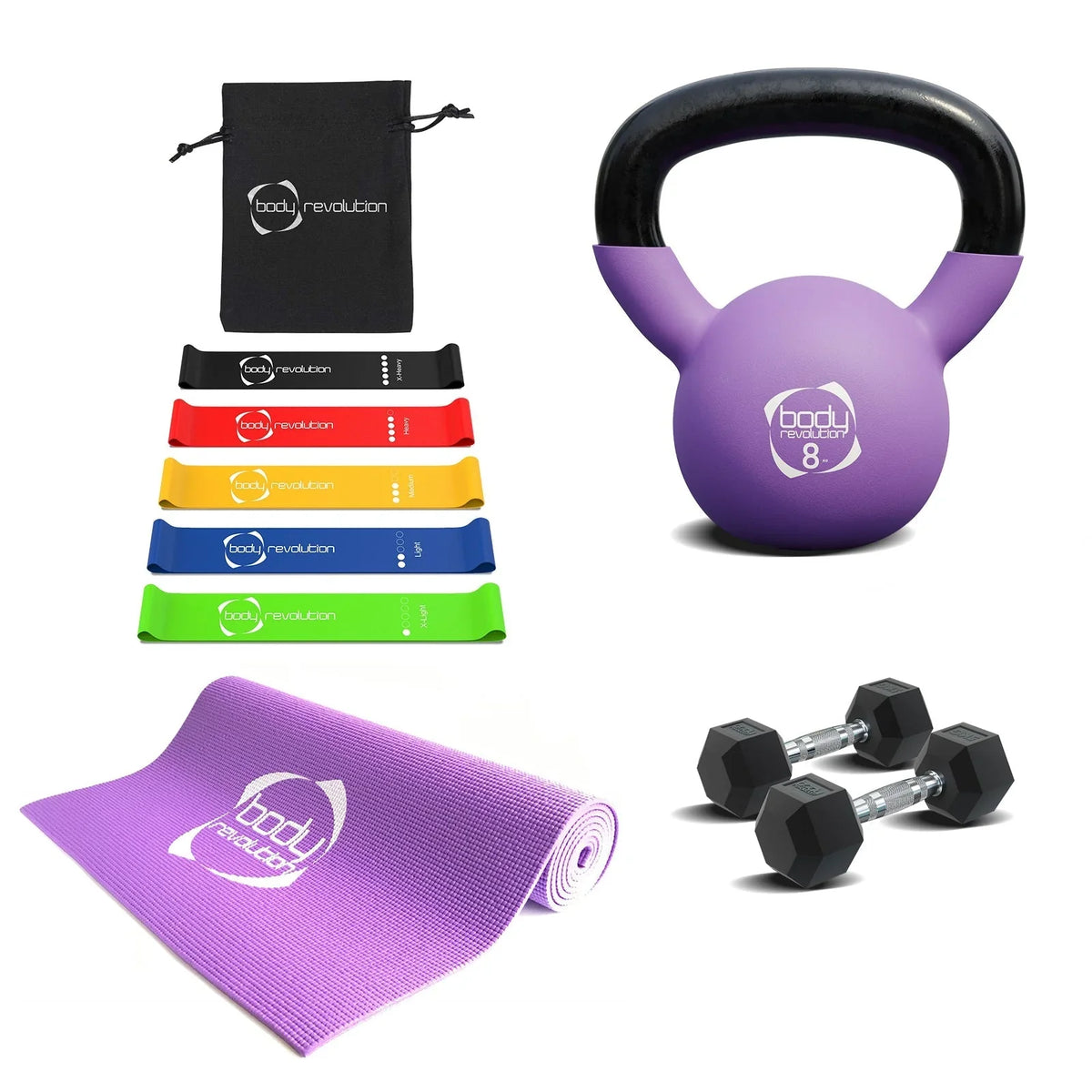 Dumbbells + Kettlebell + Mat + Resistance Bands – Monster Shop UK